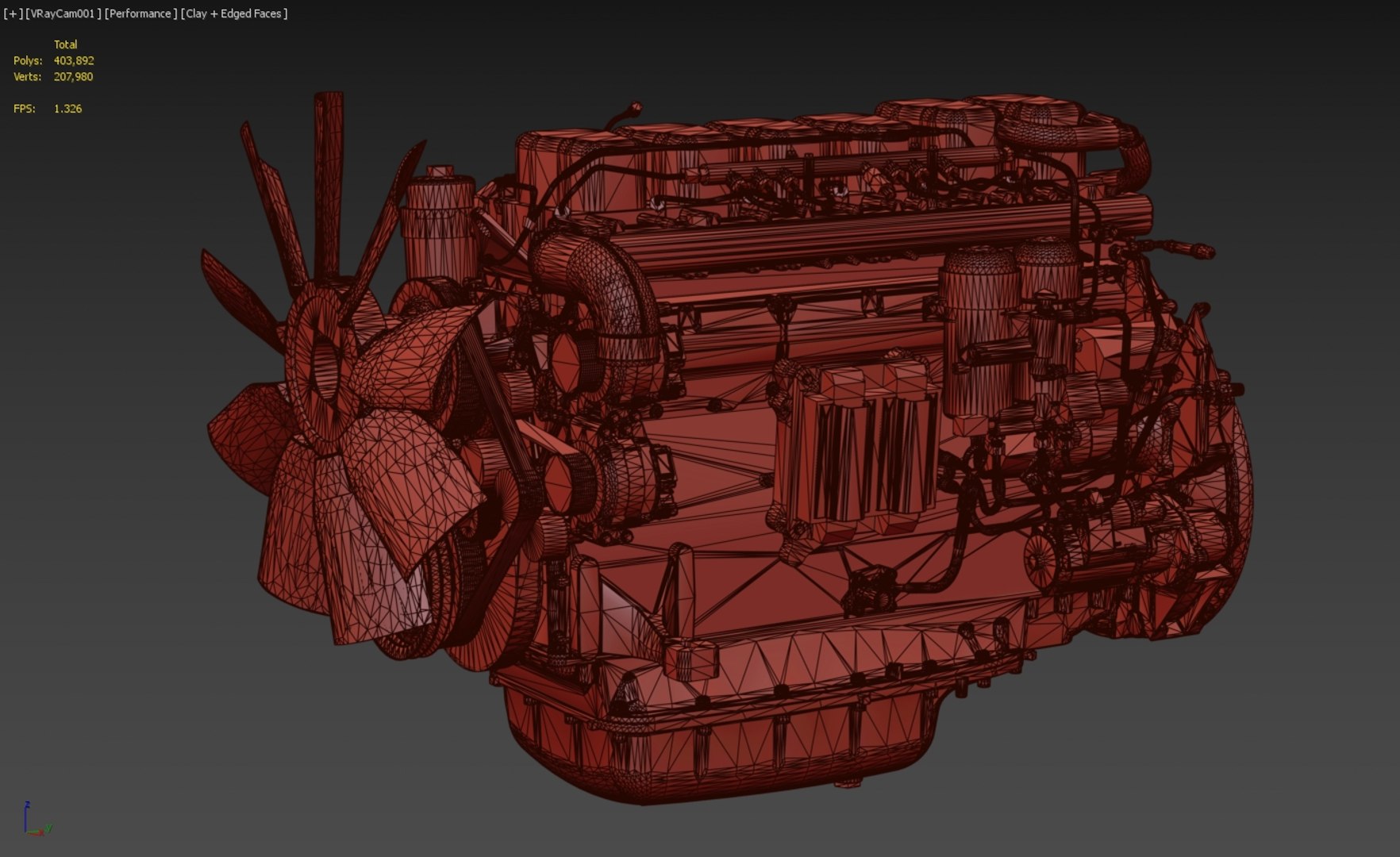 3D dc13 diesel engine pbr - TurboSquid 1499806