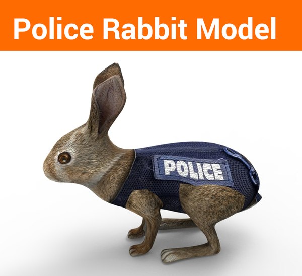 Police rabbit 3D - TurboSquid 1194052