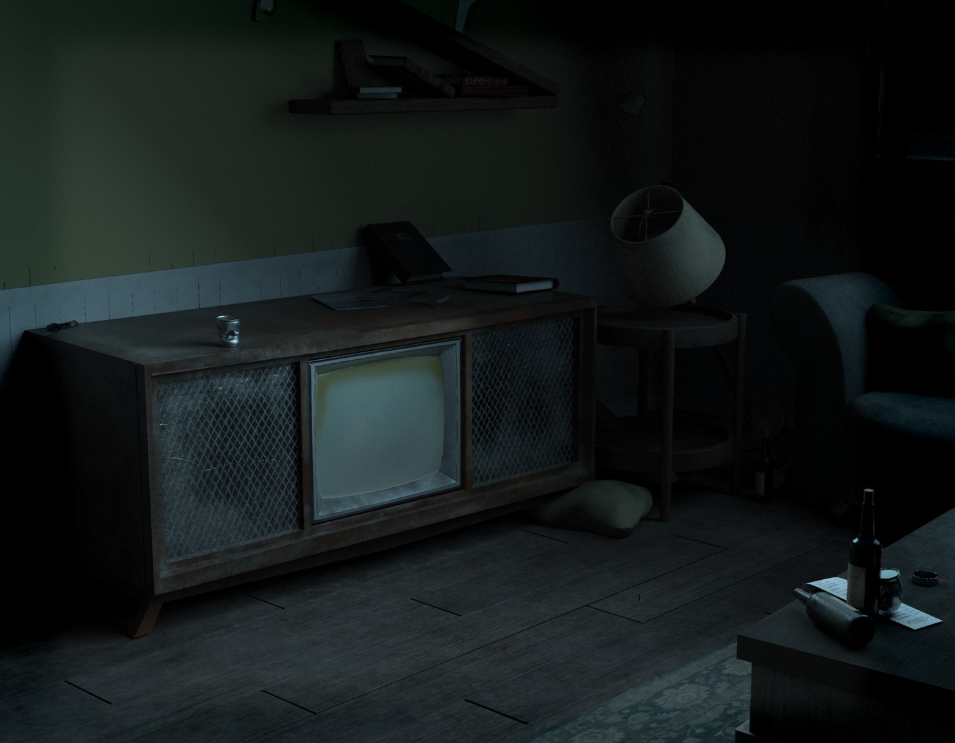 Dusty Antique Tv 70 S 3D Model - TurboSquid 1418113
