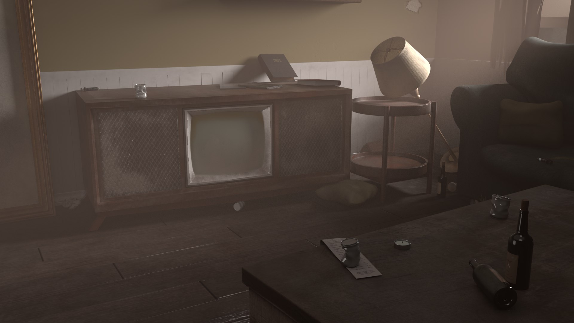 Dusty Antique Tv 70 S 3D Model - TurboSquid 1418113