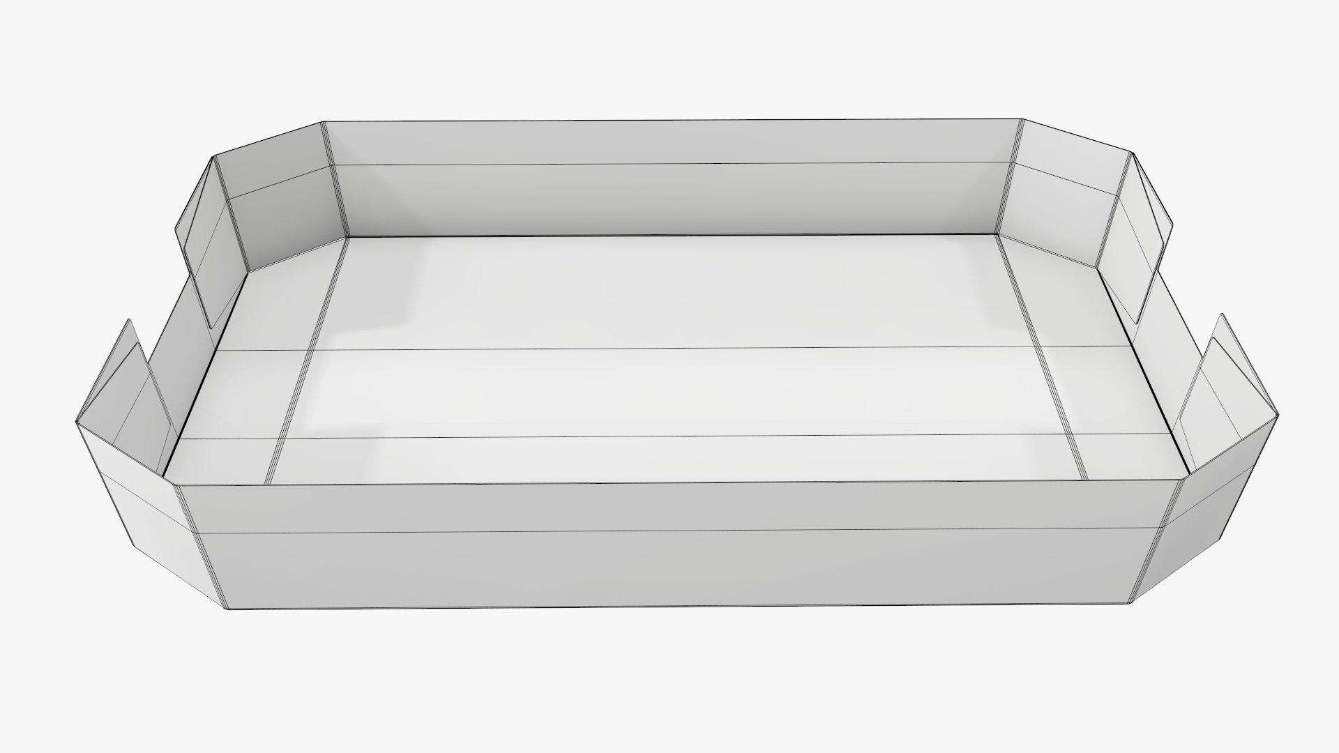 Tray Cardboard Retail 3D Model - TurboSquid 1607081