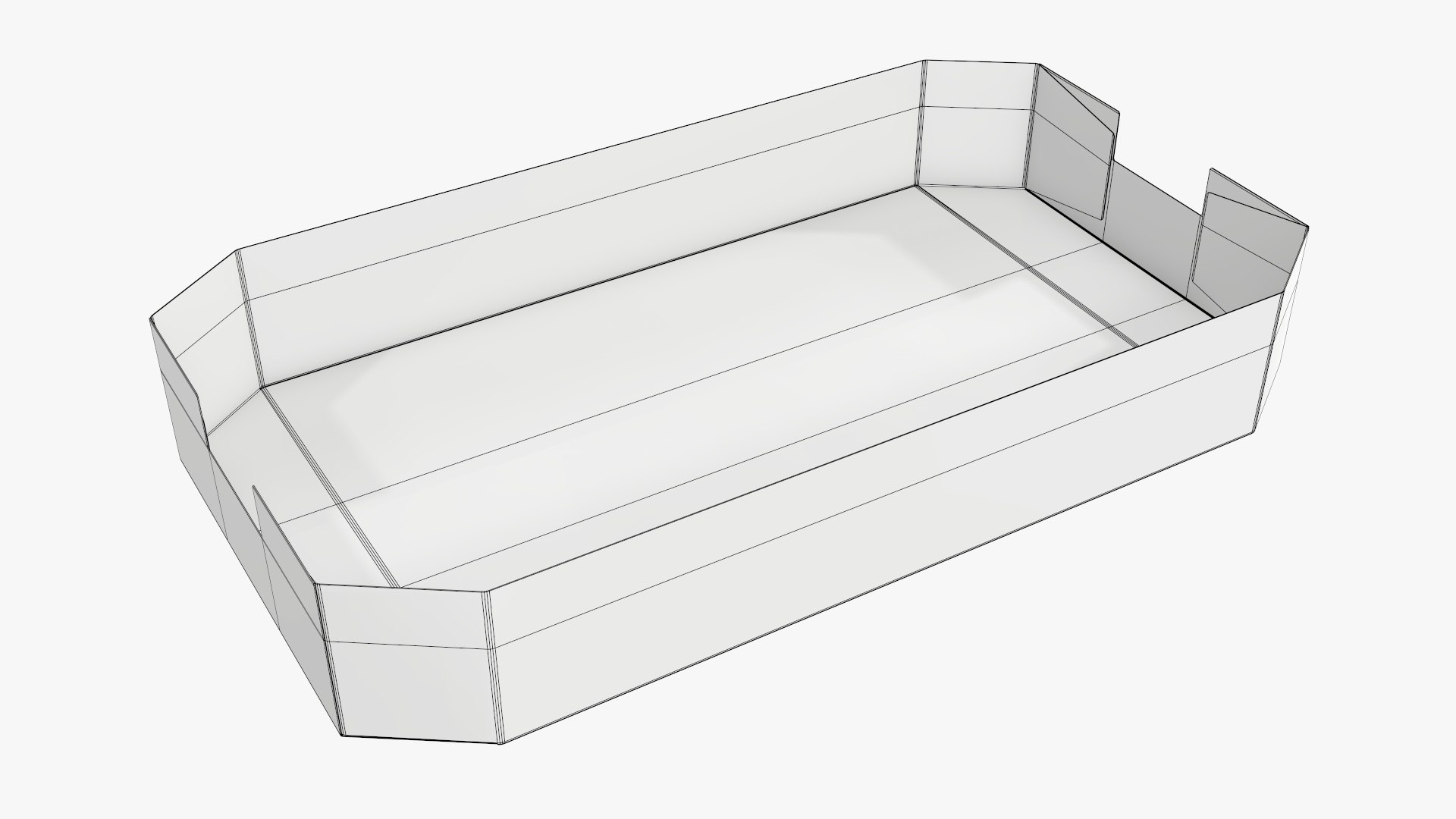 Tray Cardboard Retail 3D Model - TurboSquid 1607081