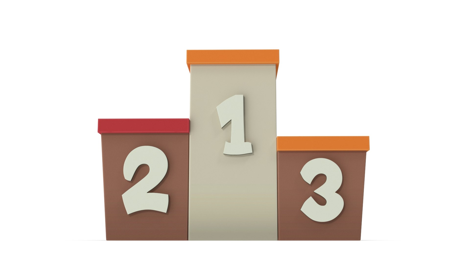 Cartoon Award Podium 3D Model - TurboSquid 2348935