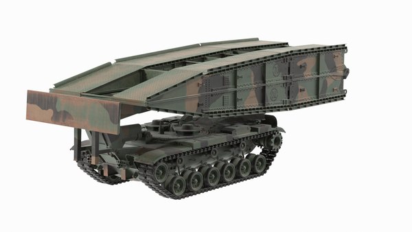 3D модель Бронемашина AVLB M60A1 спущена на воду мостоукладчик ...