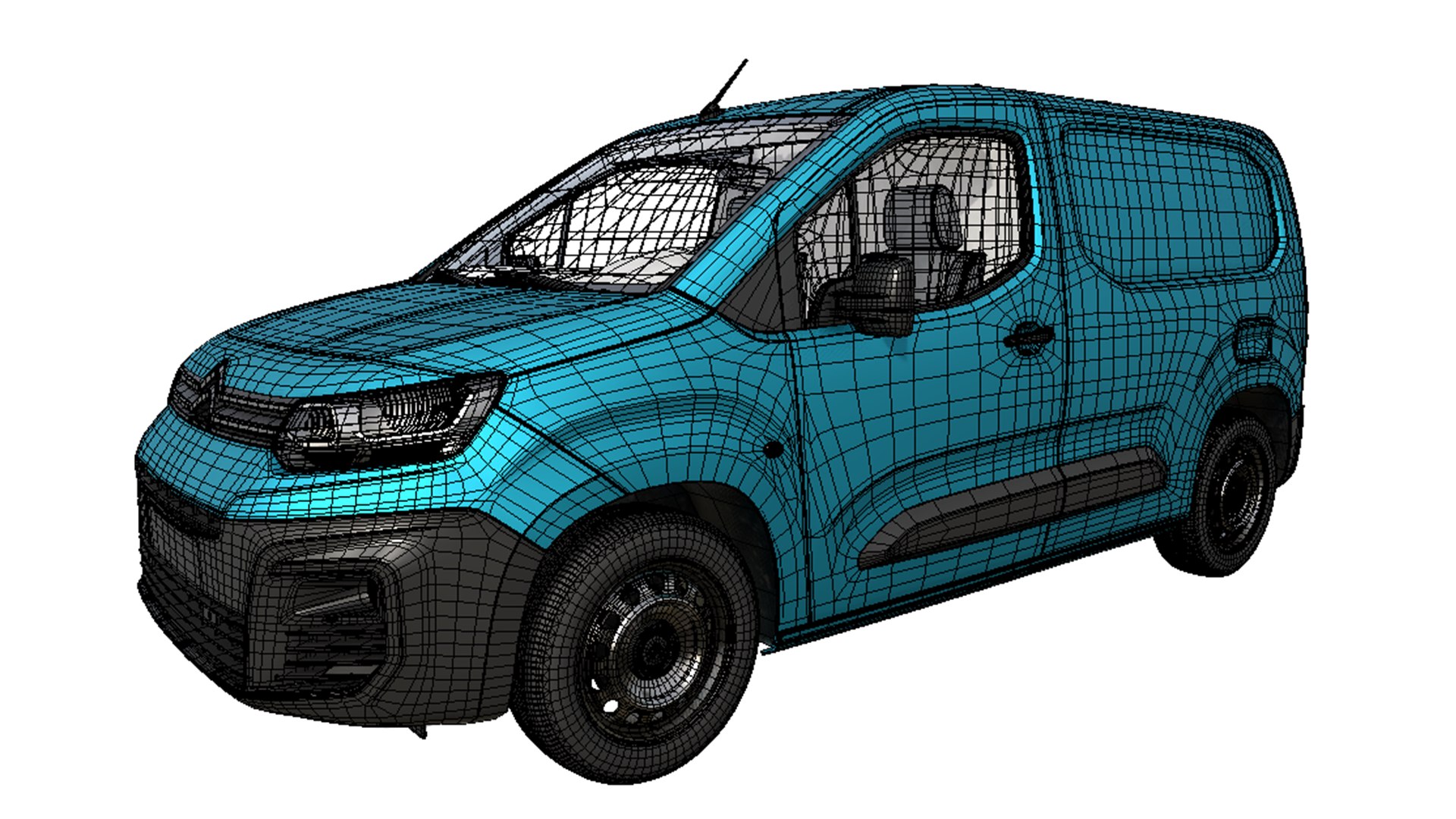 Blue Van - Citroen Berlingo 3D - TurboSquid 2148859
