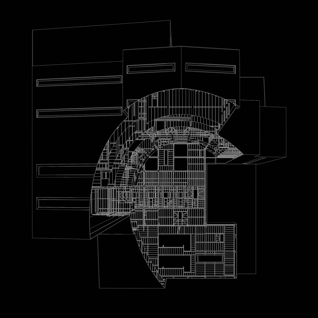 3D Industrial Tower In Curvy Cutaway Section 25i07 - TurboSquid 2343570