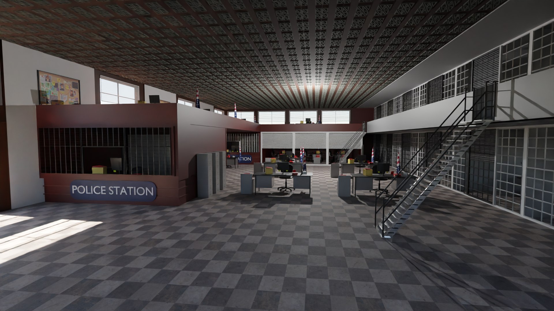 Police Station Model - TurboSquid 2158083