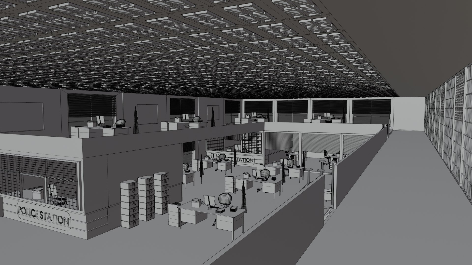 Police Station Model - TurboSquid 2158083