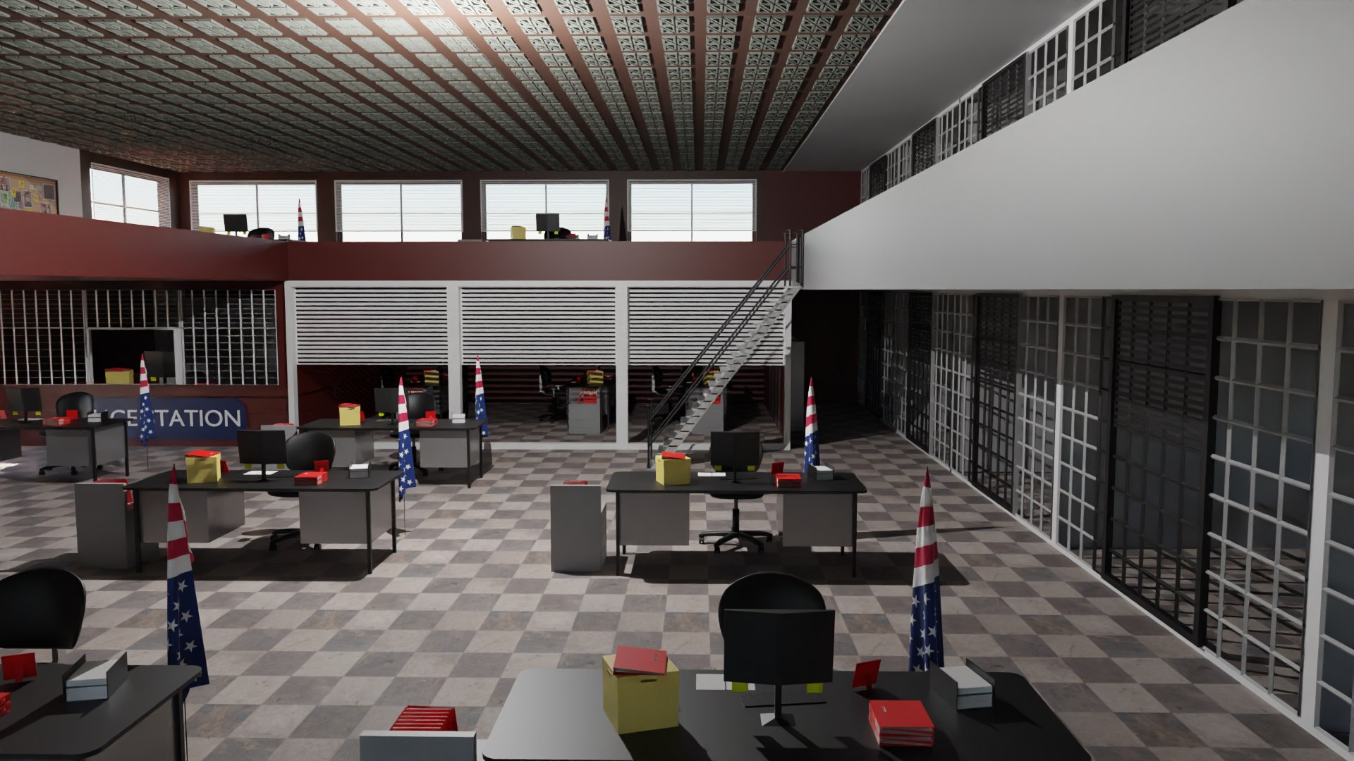 Police Station Model - TurboSquid 2158083