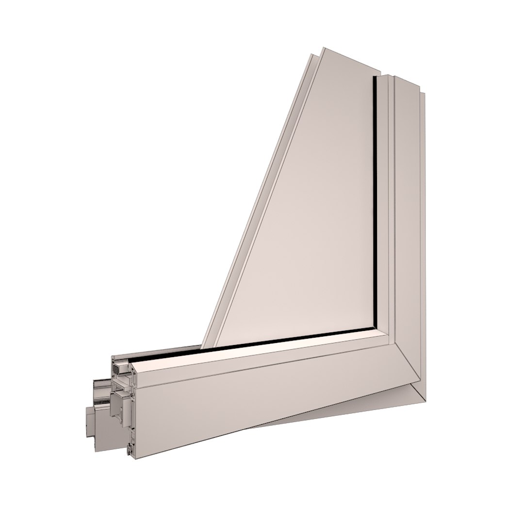 3d window pvc profile model