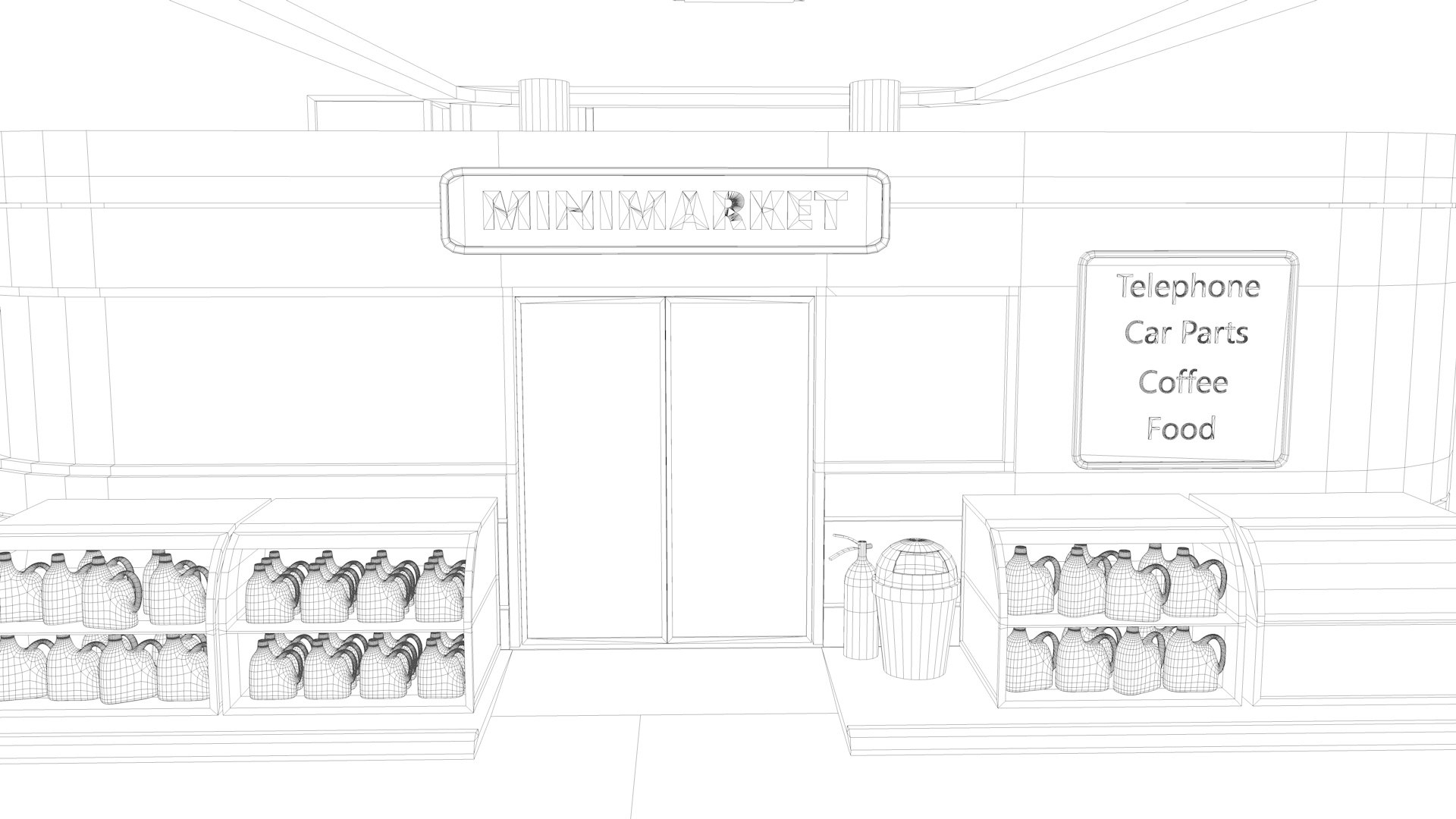 3D Gas Station Scene - TurboSquid 1443637