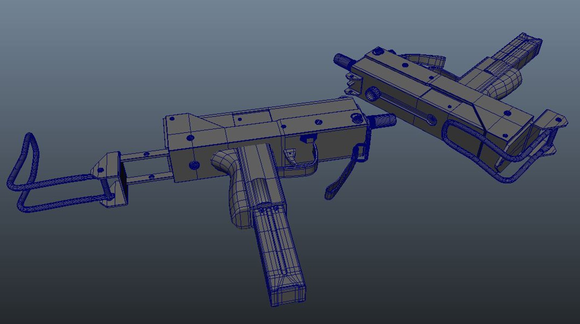 Machine Pistol 3d Obj