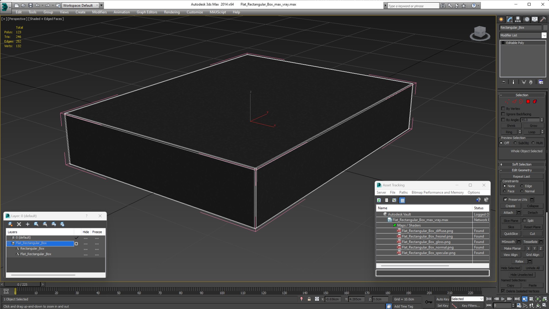3D Flat Rectangular Box - TurboSquid 2212724