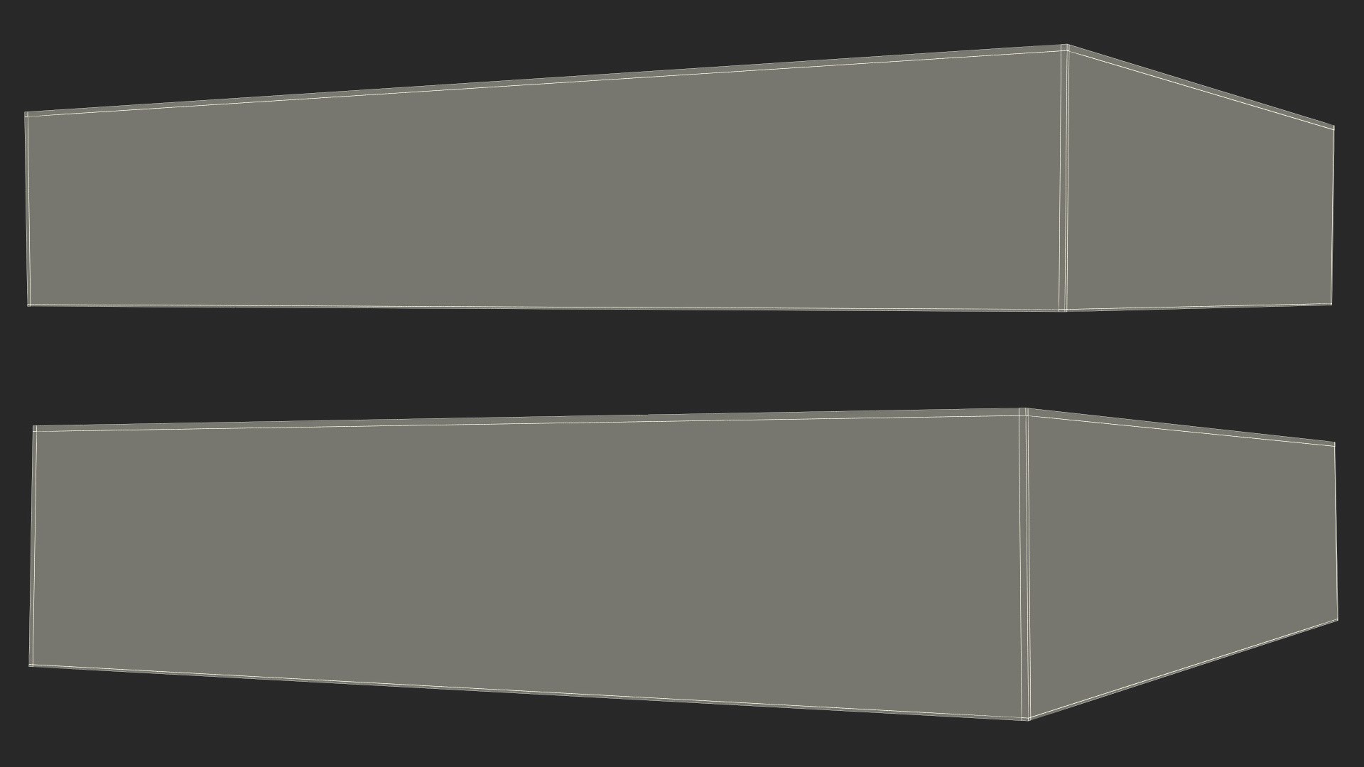 3D Flat Rectangular Box - TurboSquid 2212724