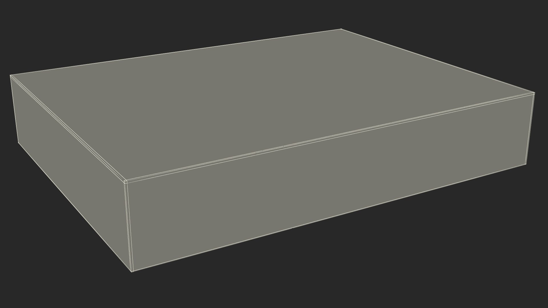 3D Flat Rectangular Box - TurboSquid 2212724