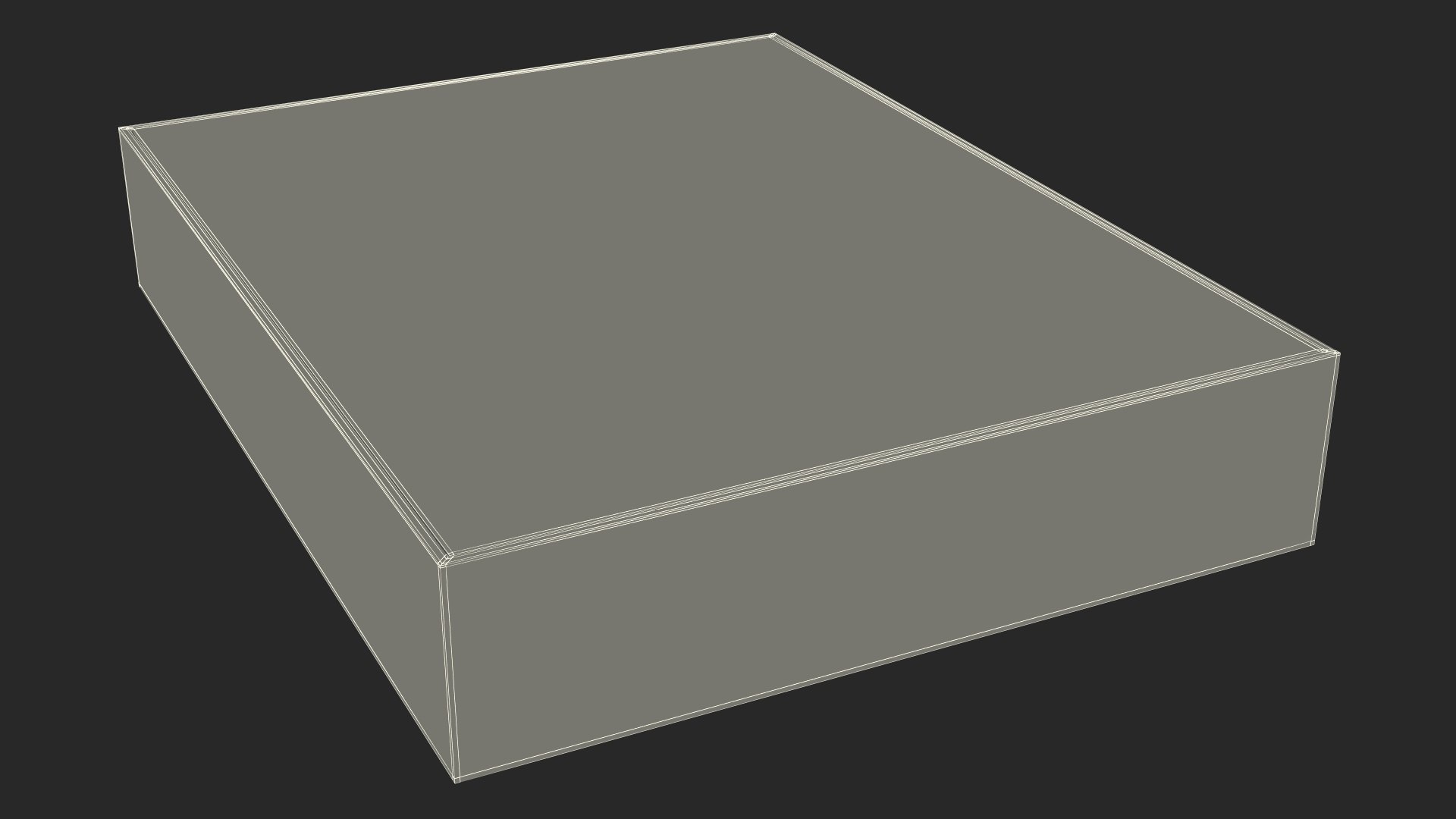 3D Flat Rectangular Box - TurboSquid 2212724