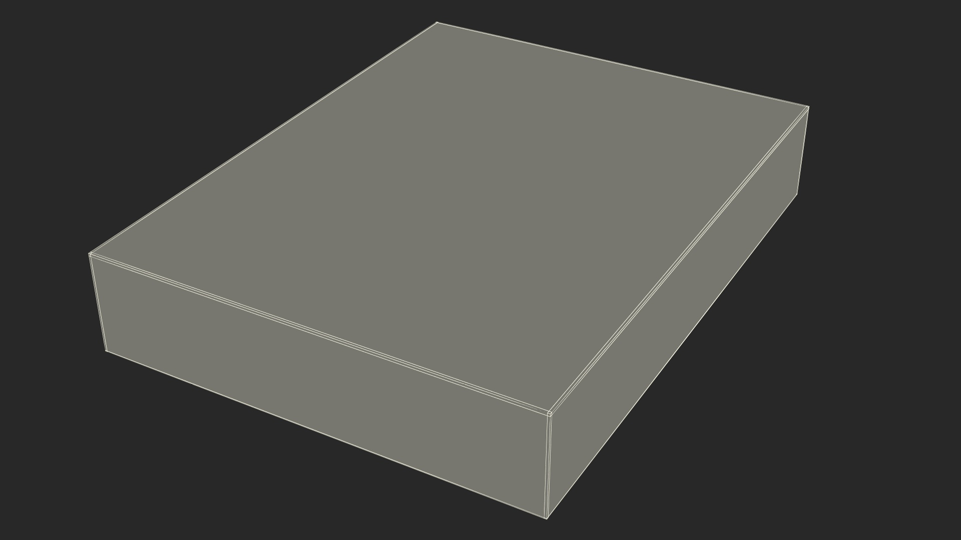 3D Flat Rectangular Box - TurboSquid 2212724