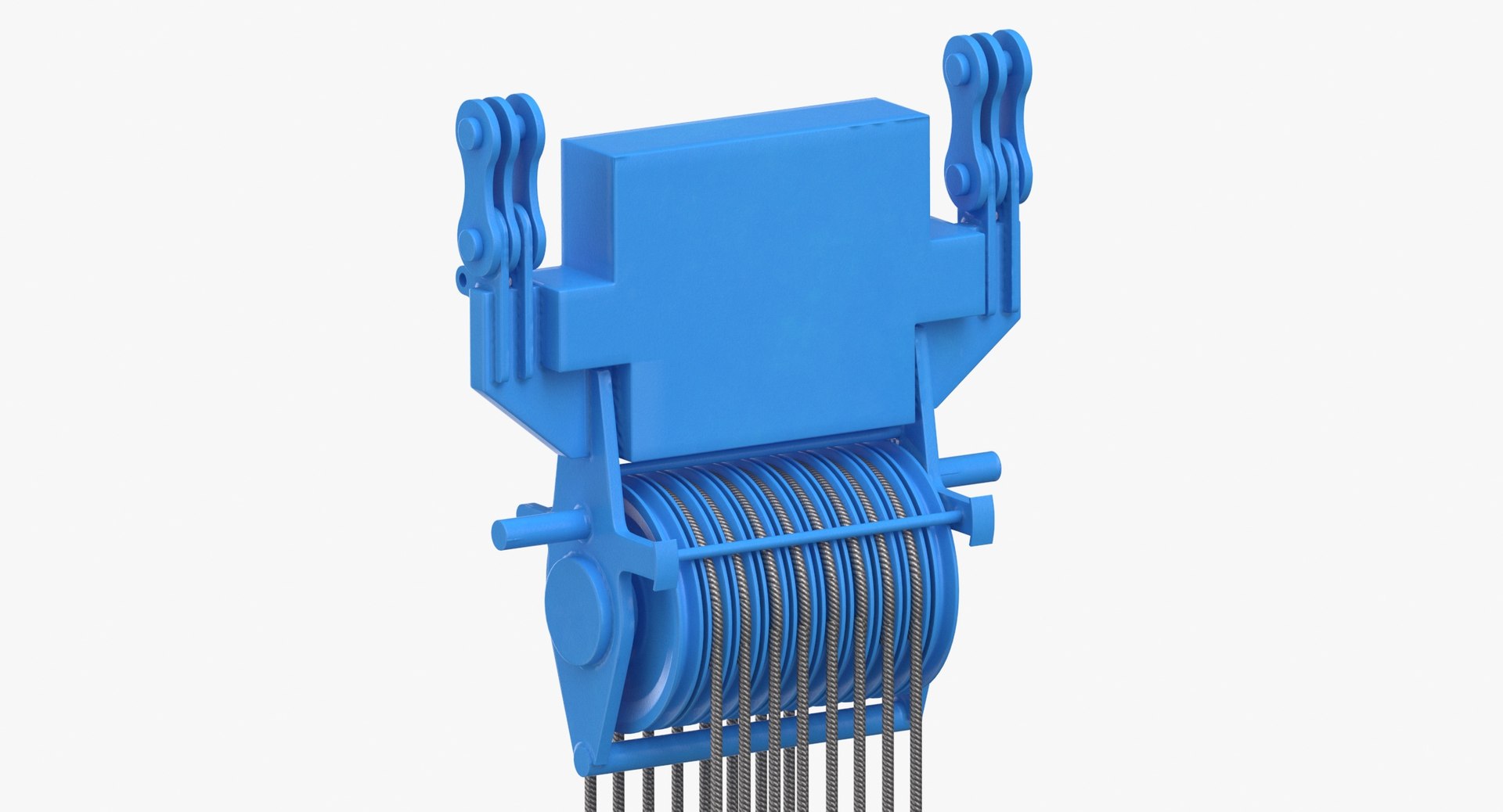 Crane Spool Connector Blue 3D - TurboSquid 1693132