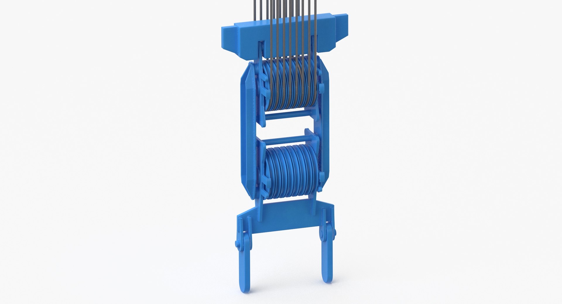 Crane Spool Connector Blue 3D - TurboSquid 1693132