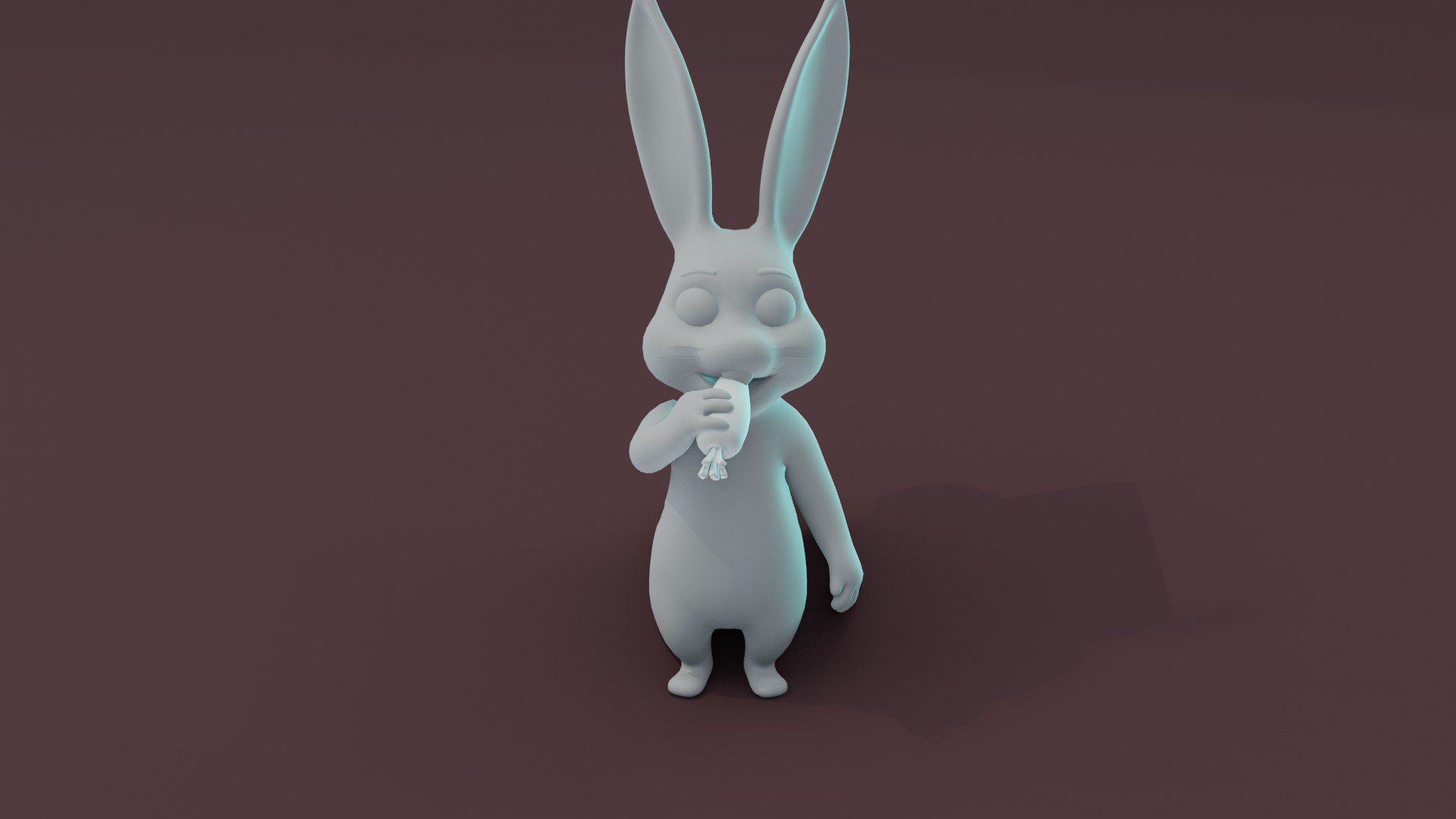 3D Model Cartoon Rabbit Animated And Rigged Base Mesh - TurboSquid 2084913