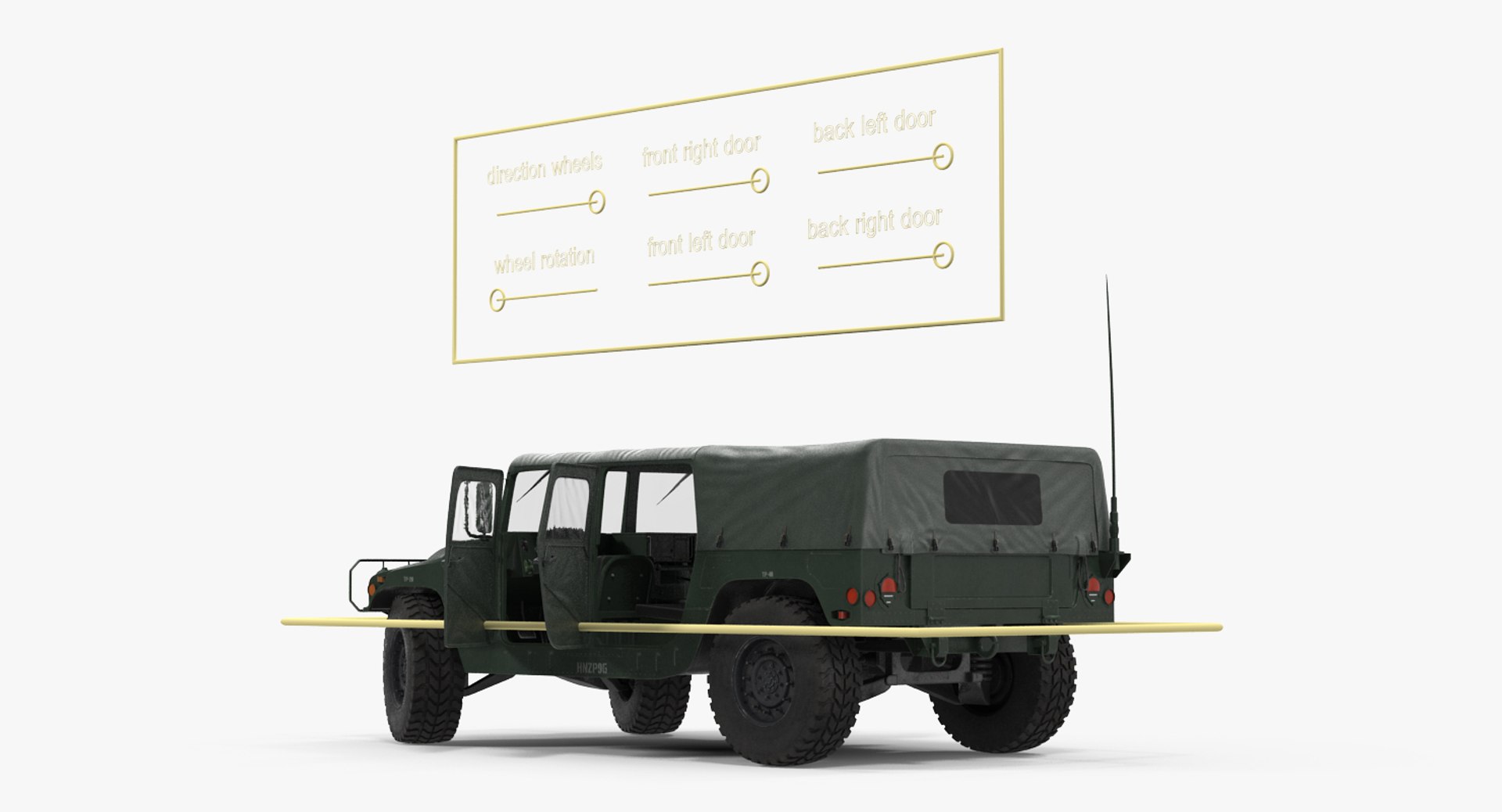 Soft Military Car Hmmwv 3d Model