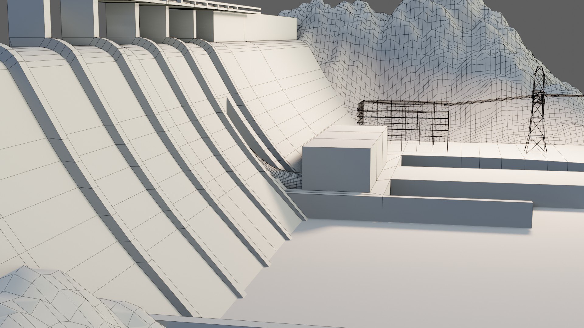 3D Dam 3d model - Low Poly - Game Ready model - TurboSquid 1774195