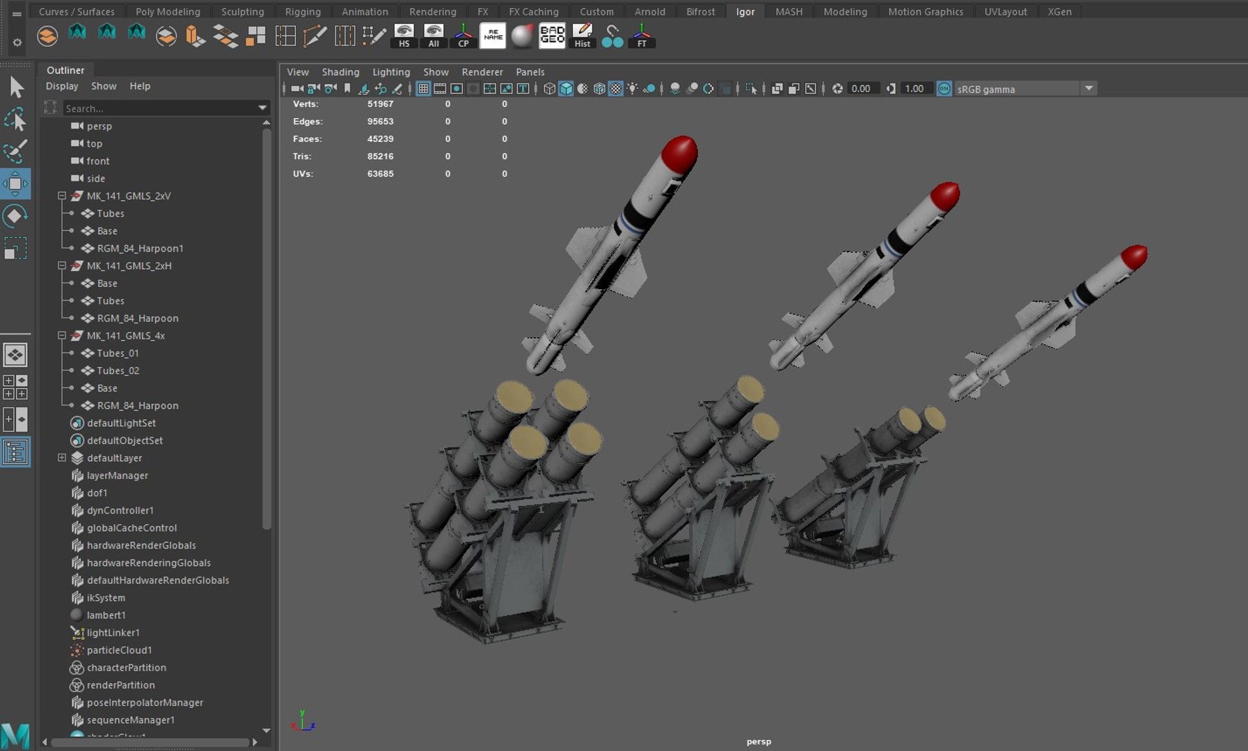 Mark 141 RGM 84 Harpoon 3D model - TurboSquid 2018758