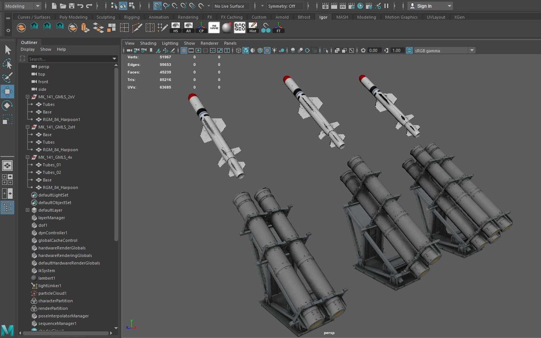 Mark 141 RGM 84 Harpoon 3D model - TurboSquid 2018758