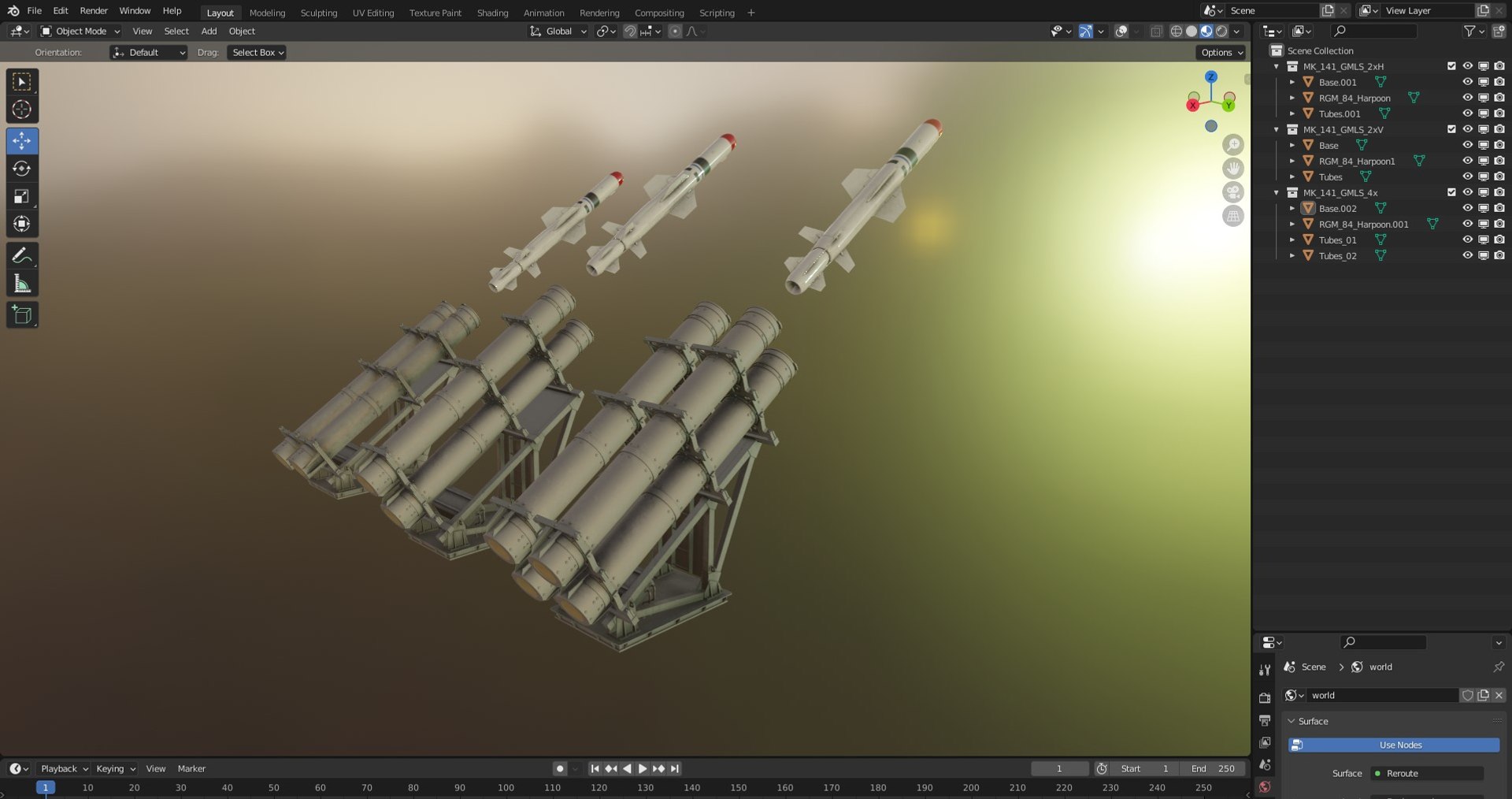 Mark 141 RGM 84 Harpoon 3D model - TurboSquid 2018758