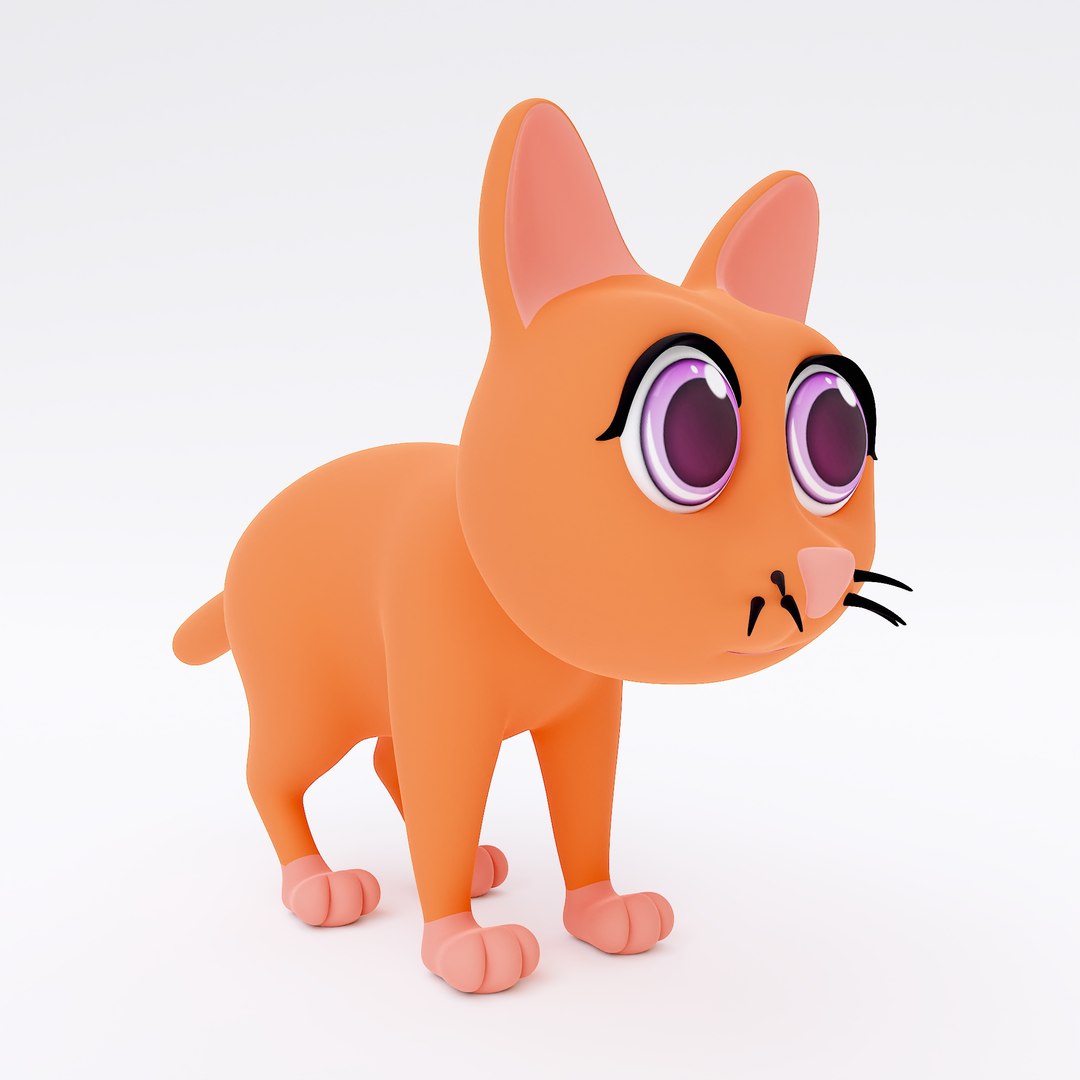 3D Cat Cartoon Animal 3d Model - TurboSquid 1996897
