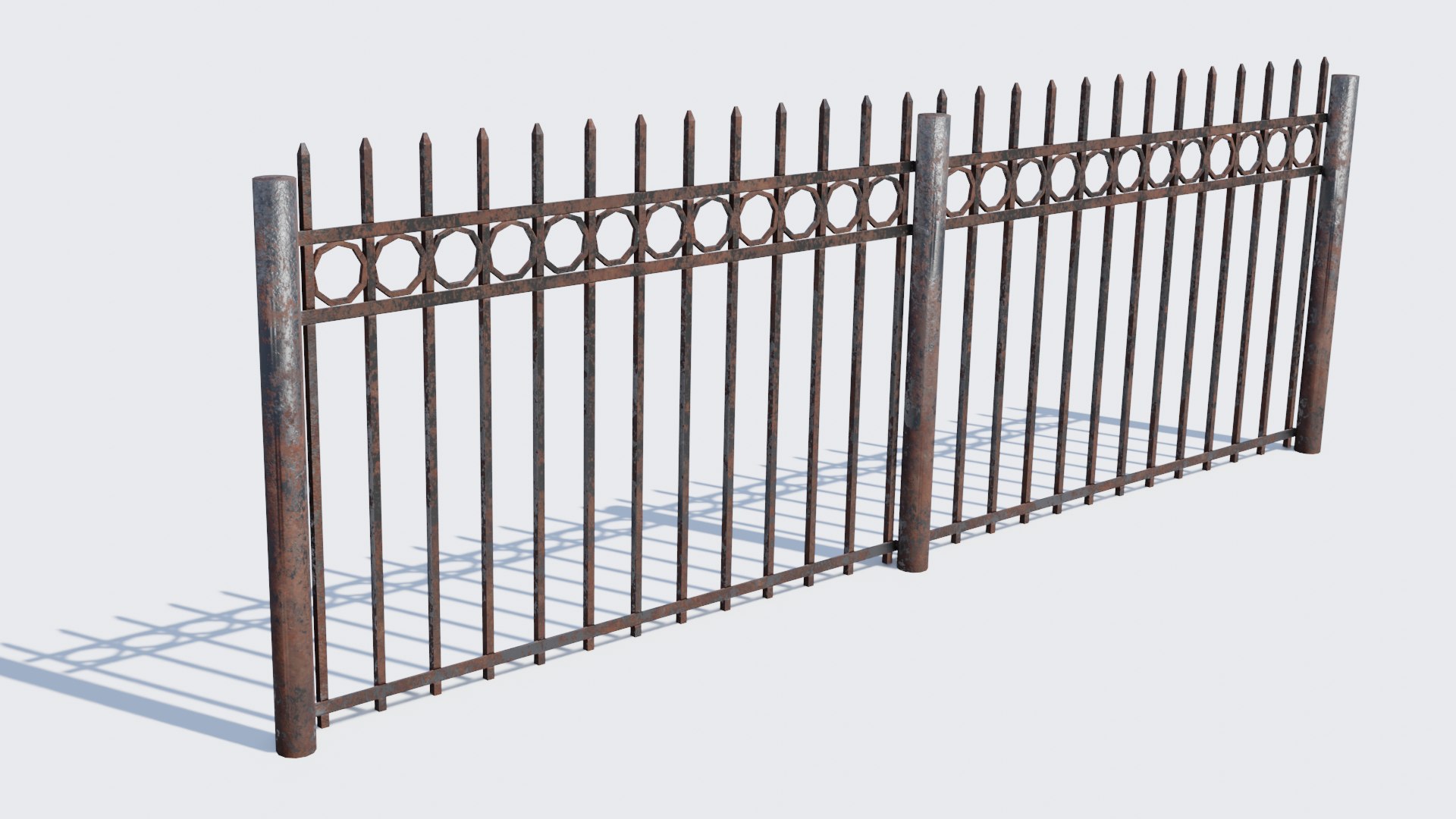 Old Rusty Fence 3D - TurboSquid 1809489