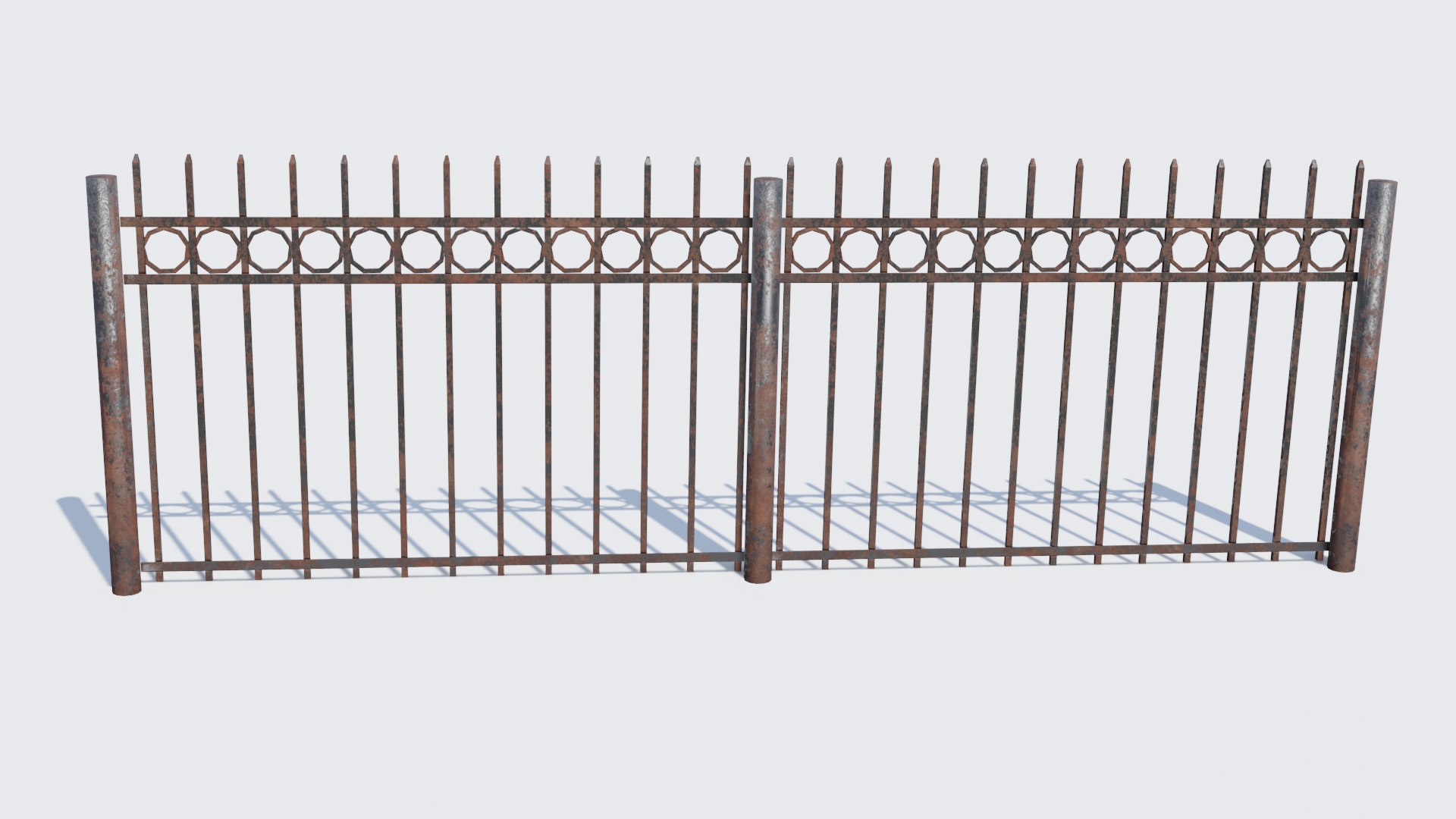 Old Rusty Fence 3D - TurboSquid 1809489