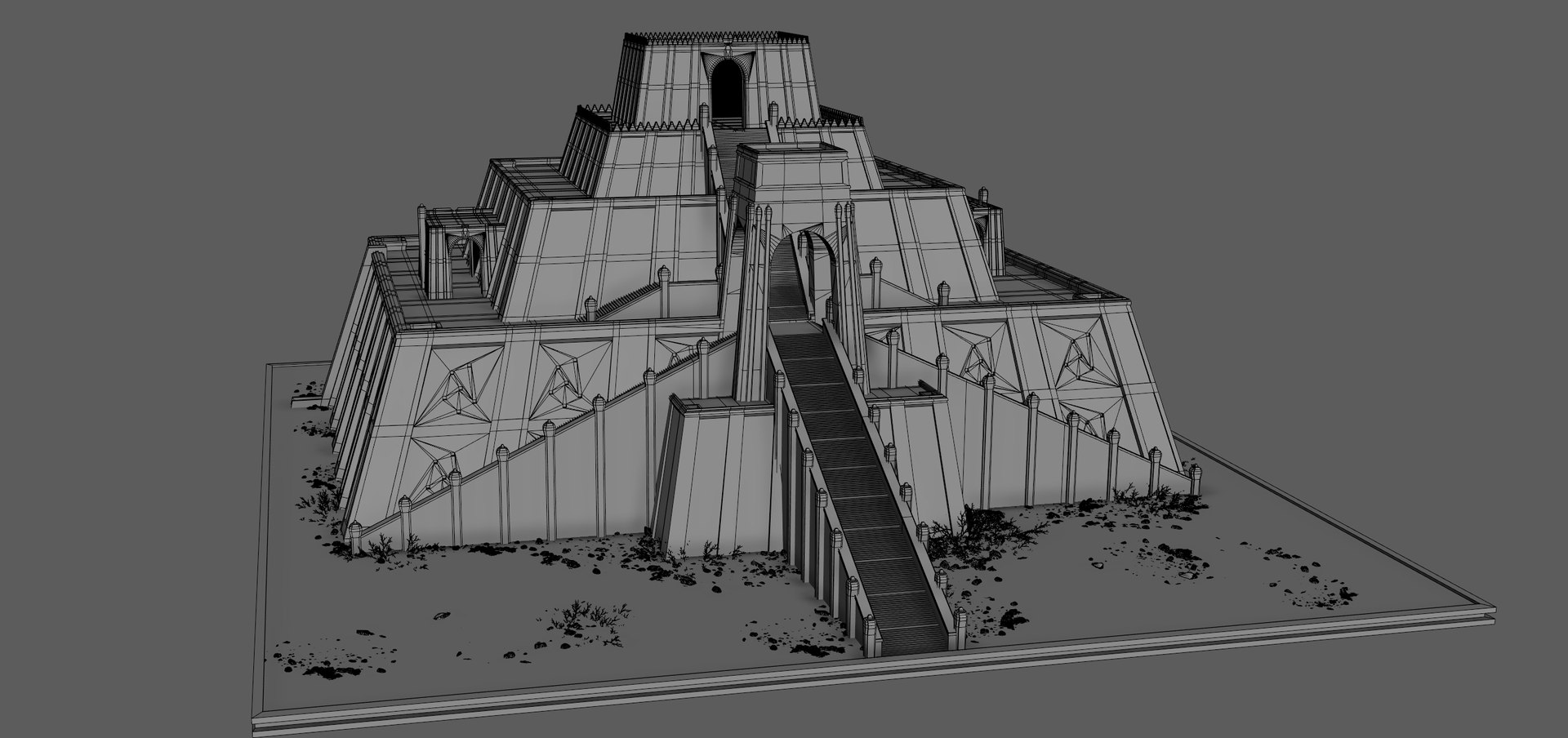 Ziggurat Temple 3D Model - TurboSquid 2218816