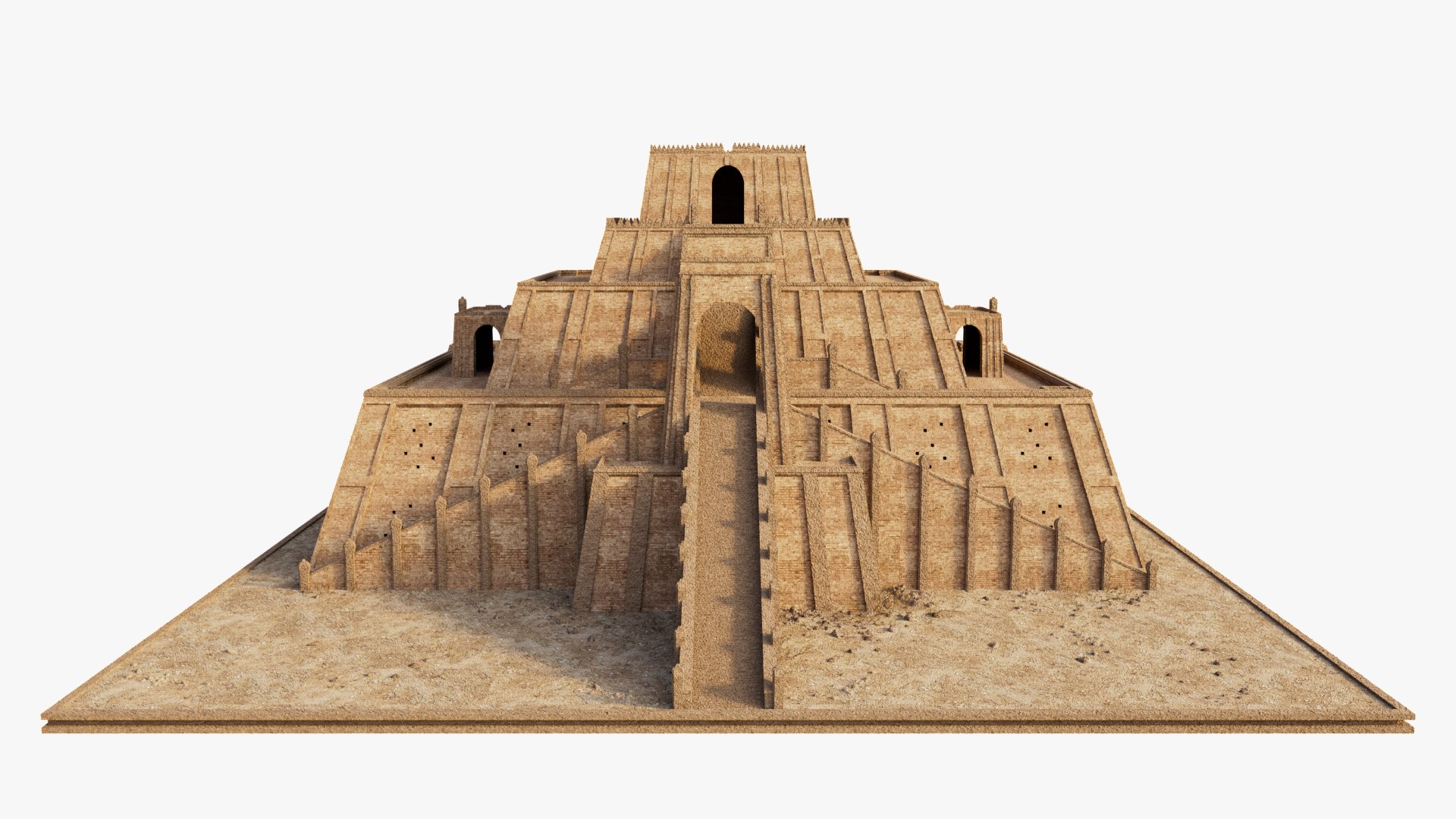 Ziggurat Temple 3D Model - TurboSquid 2218816