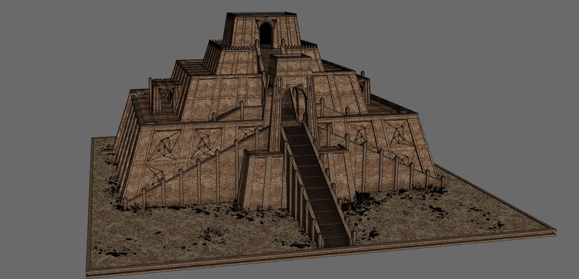 Ziggurat Temple 3D Model - TurboSquid 2218816