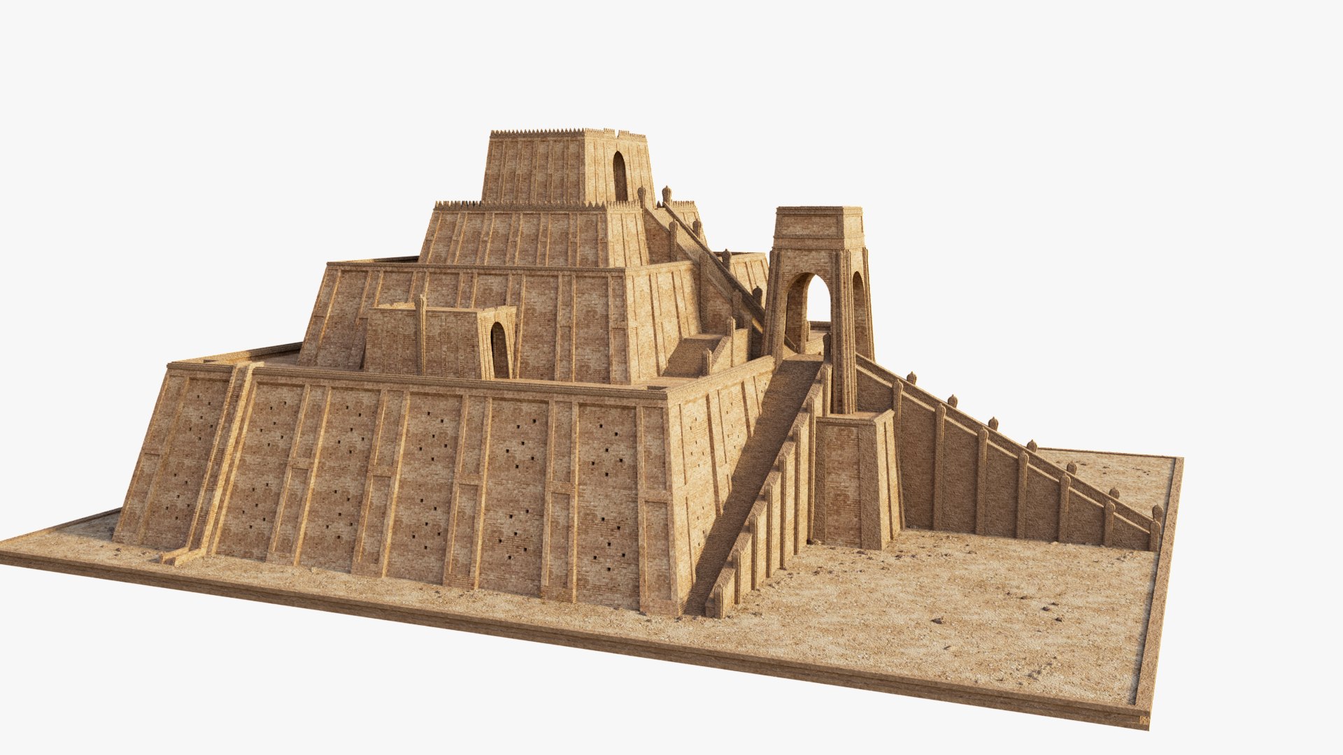 Ziggurat Temple 3D Model - TurboSquid 2218816