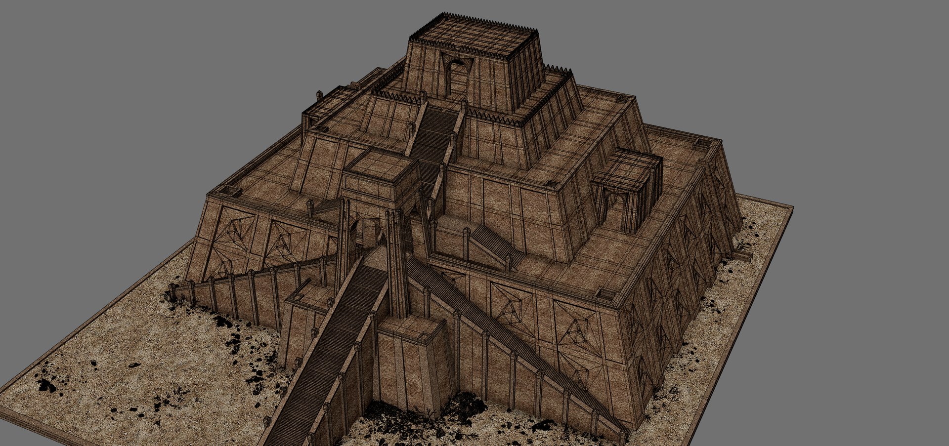 Ziggurat Temple 3D Model - TurboSquid 2218816