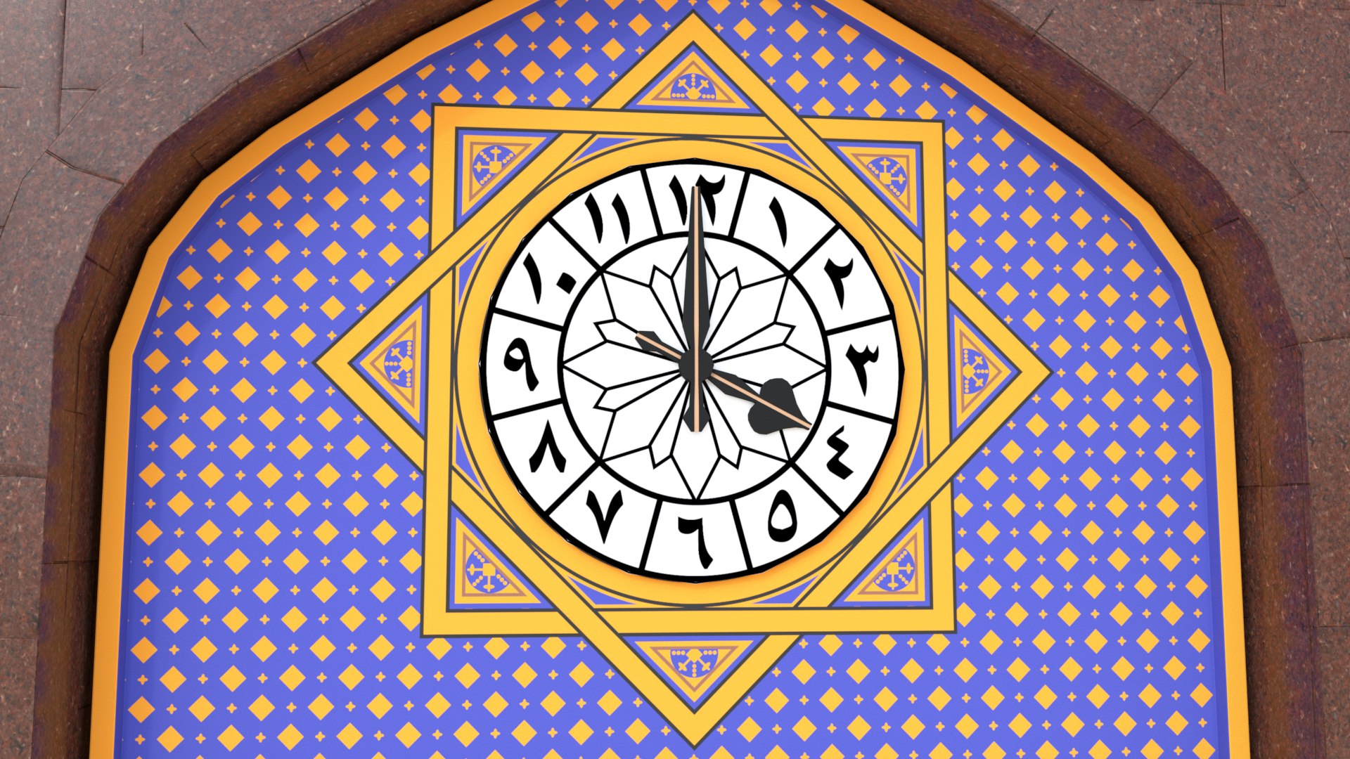 3D Burj Al Sahwa Clock Tower - TurboSquid 1655985
