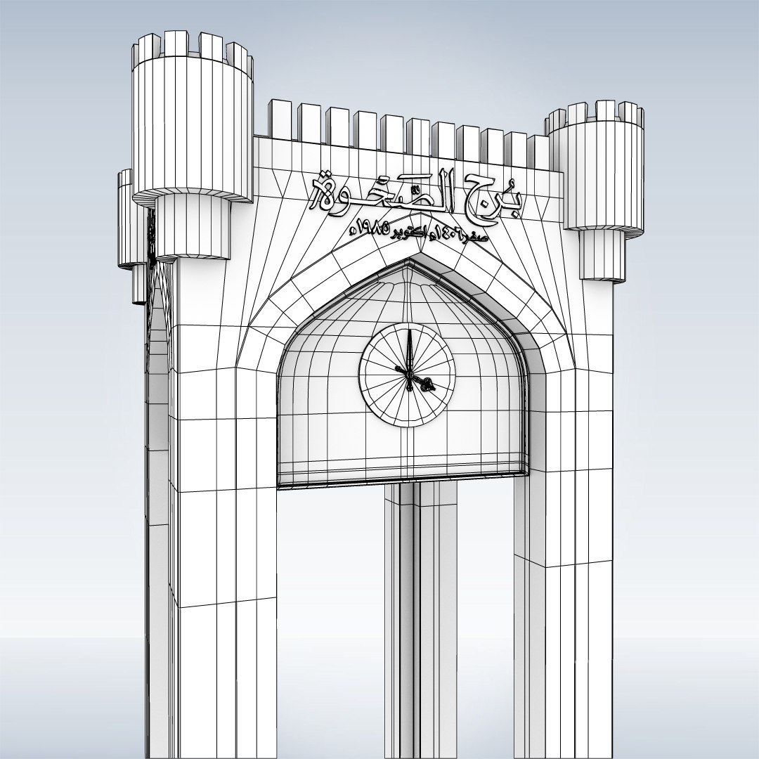 3D burj al sahwa clock tower - TurboSquid 1655985