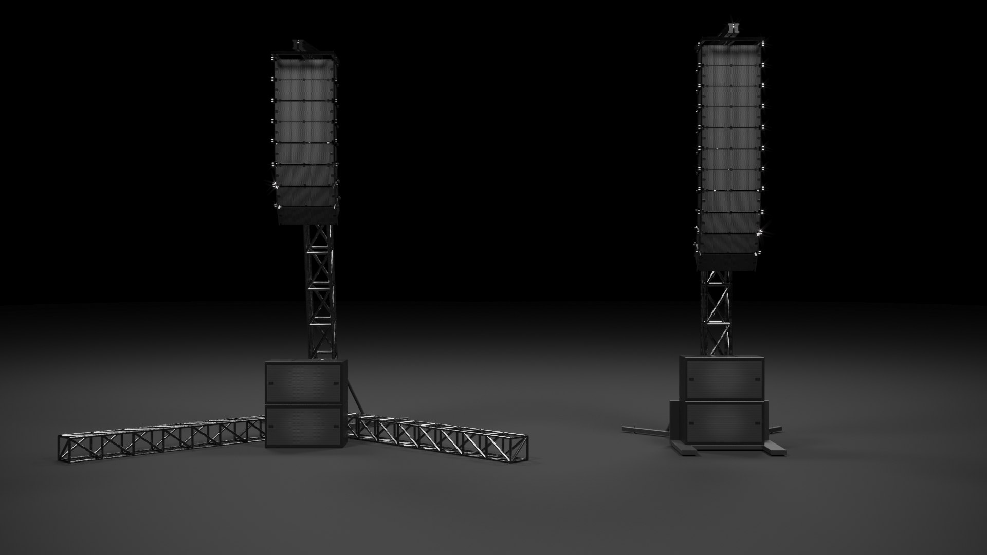 Concert Speaker Tower 3D Model - TurboSquid 2034264