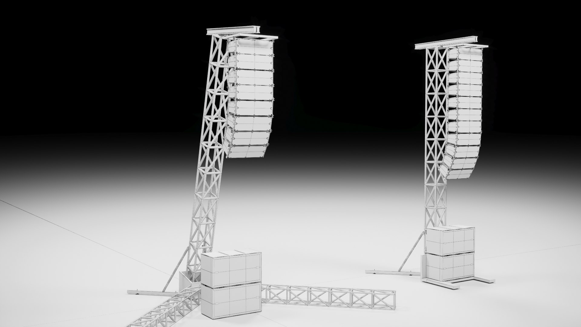Concert Speaker Tower 3D Model - TurboSquid 2034264