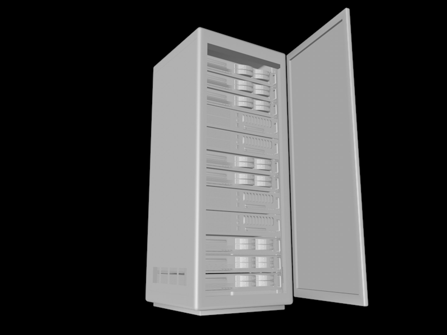 3d Model Rack 3 Cpu 1