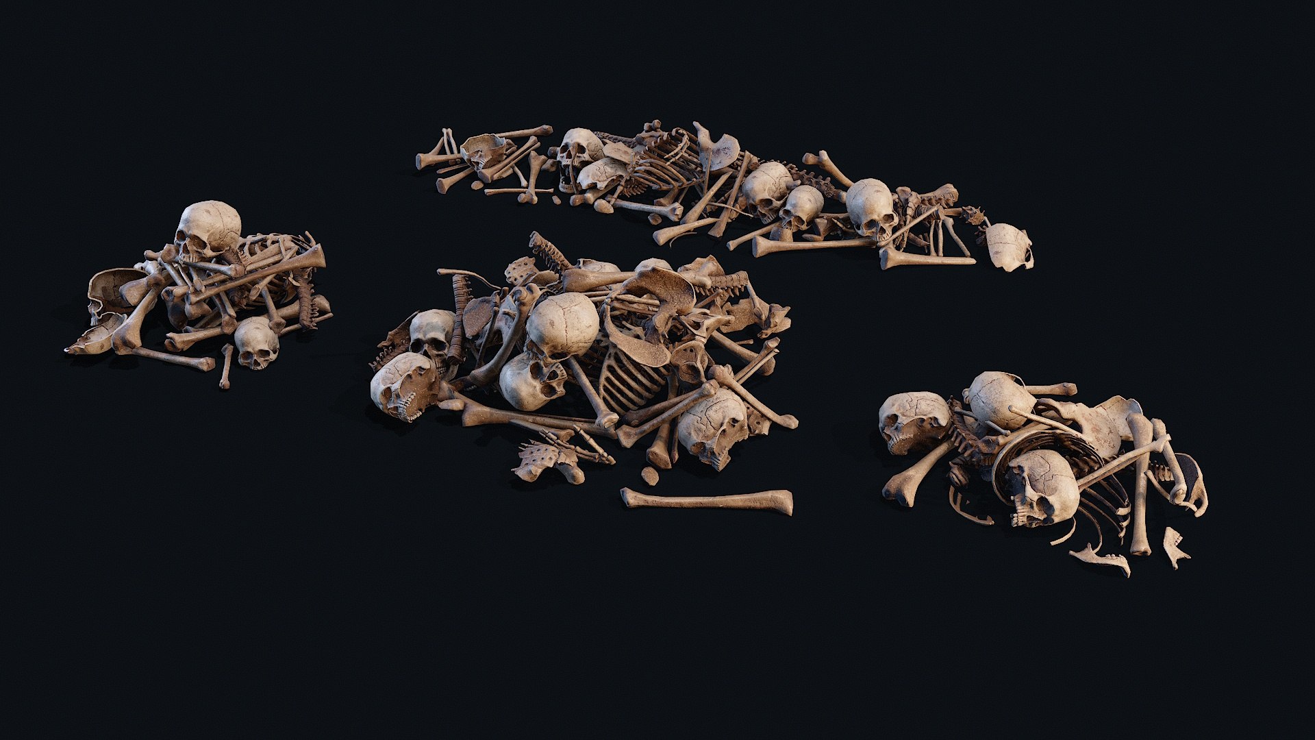 Human Bones Pile 3D - TurboSquid 2374448