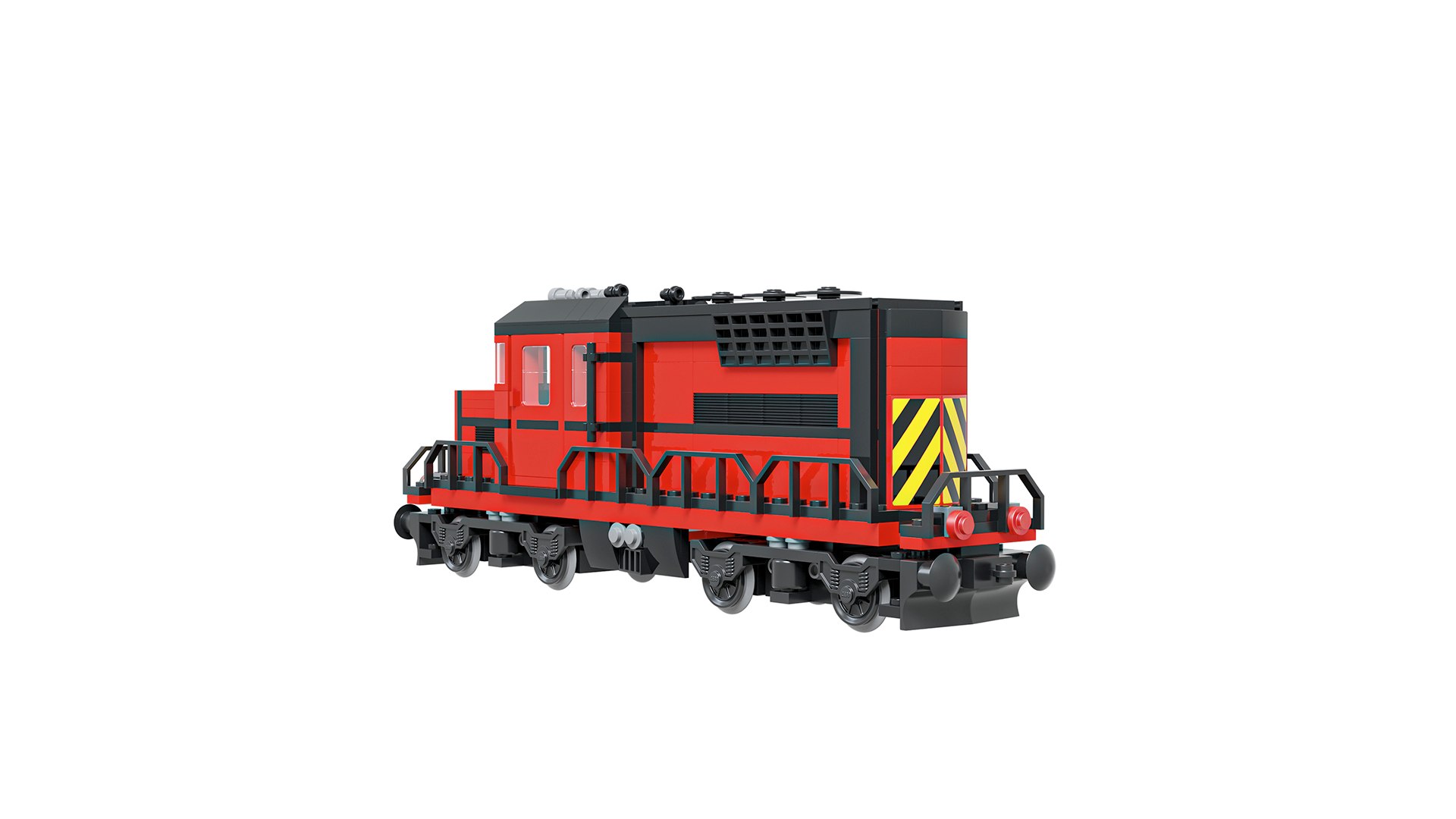 Train Lego Locomotive Red 3D Model - TurboSquid 2106300