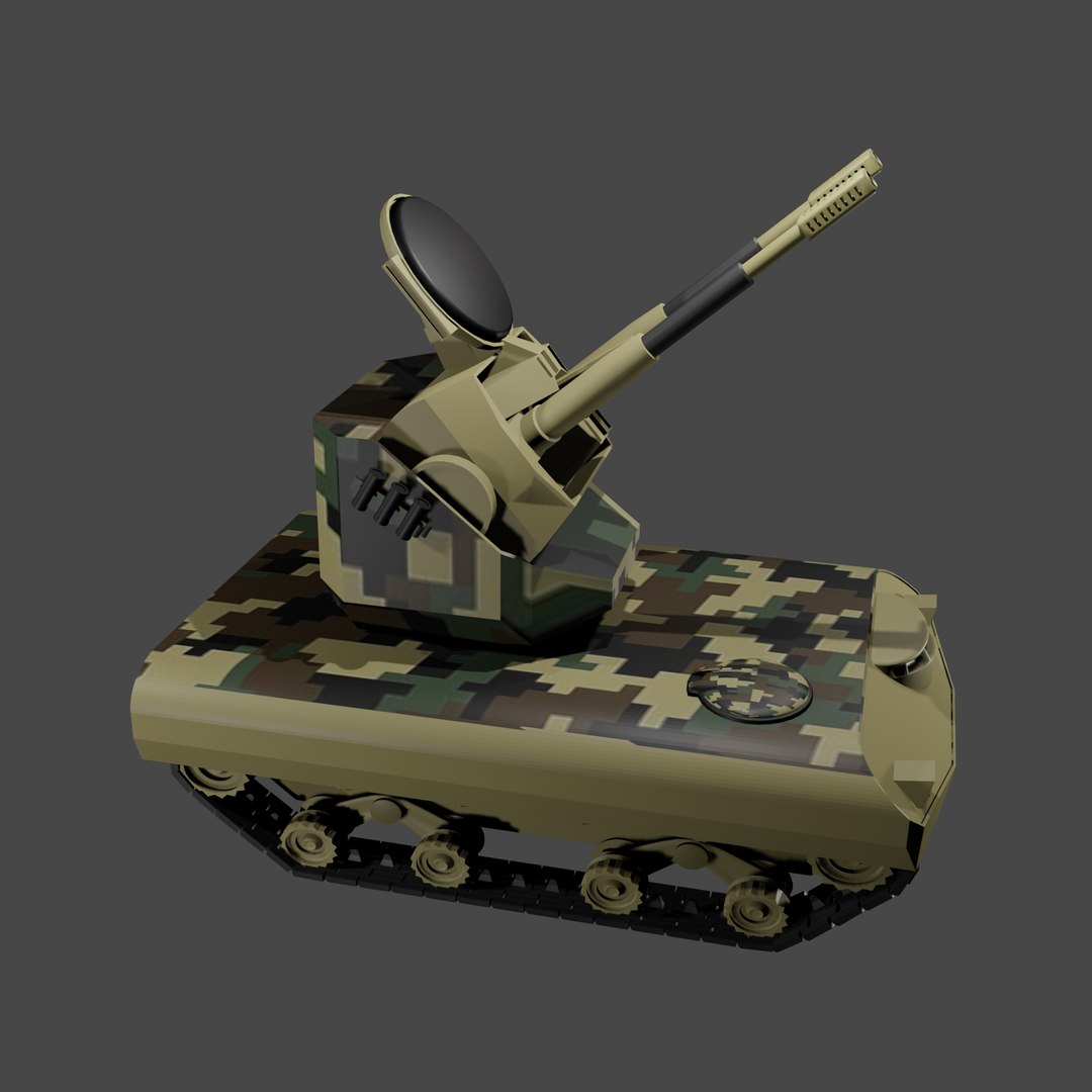 Anti-aircraft tank antidrones air defense missile defense model ...