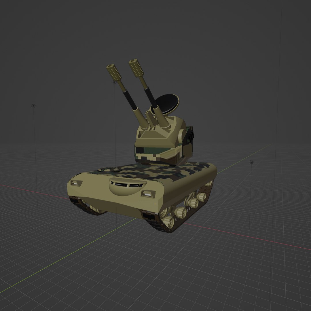 Anti-aircraft tank antidrones air defense missile defense model ...