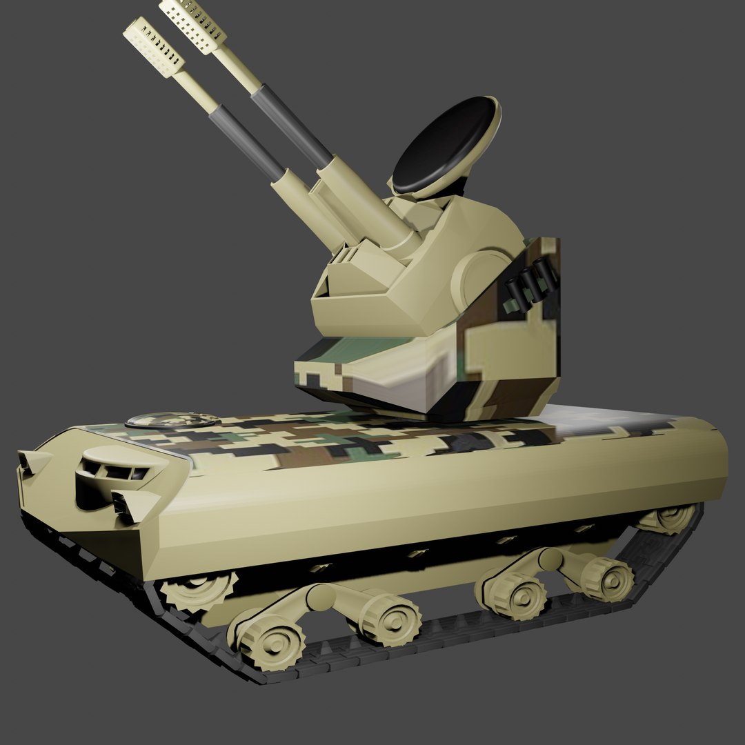Anti-aircraft tank antidrones air defense missile defense model ...