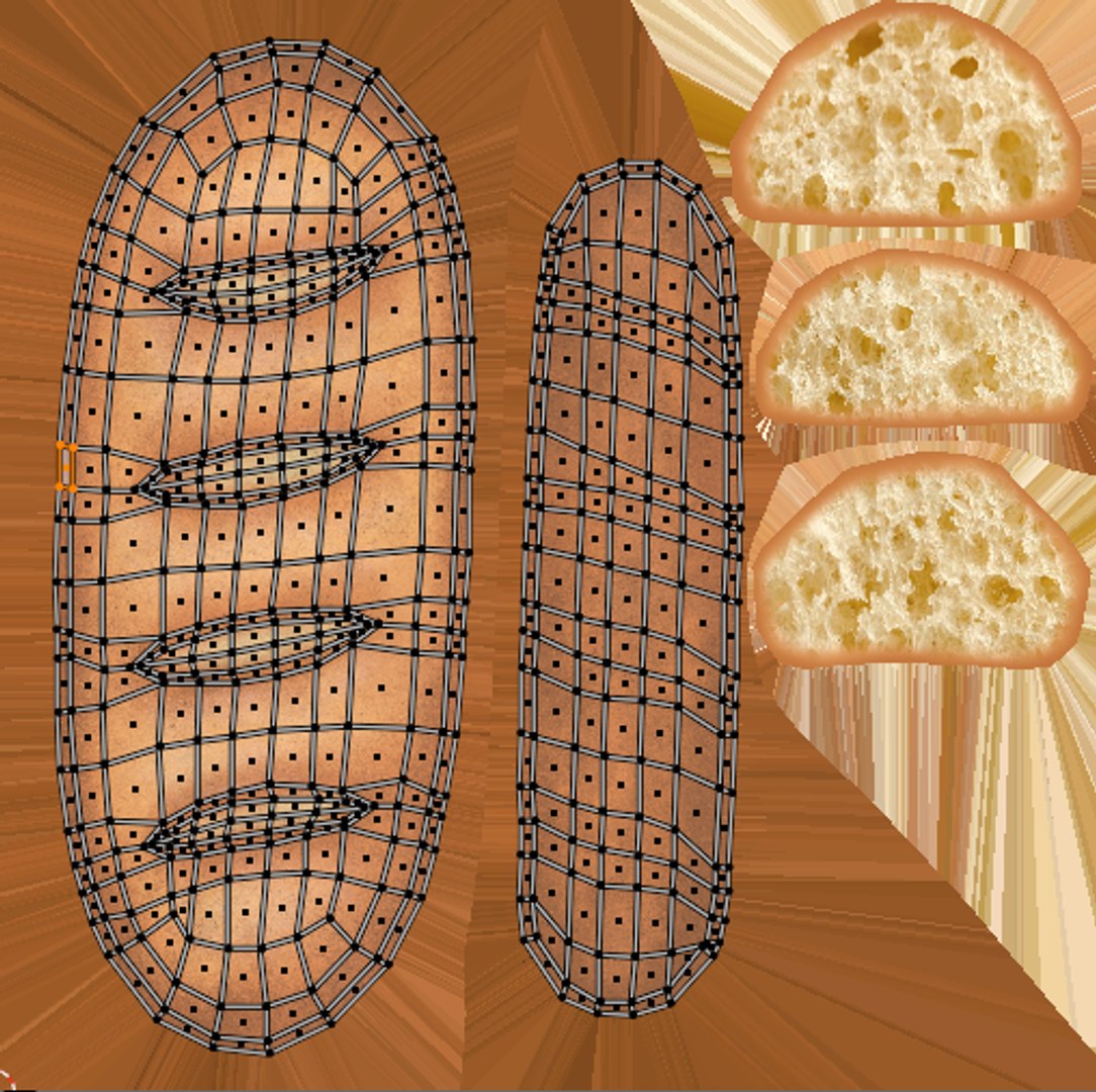 3D Baquette Bread Model - TurboSquid 2195005