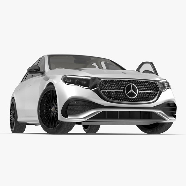 modelo 3d Nuevo Mercedes Clase E 2023 blanco equipado para Cinema 4D ...
