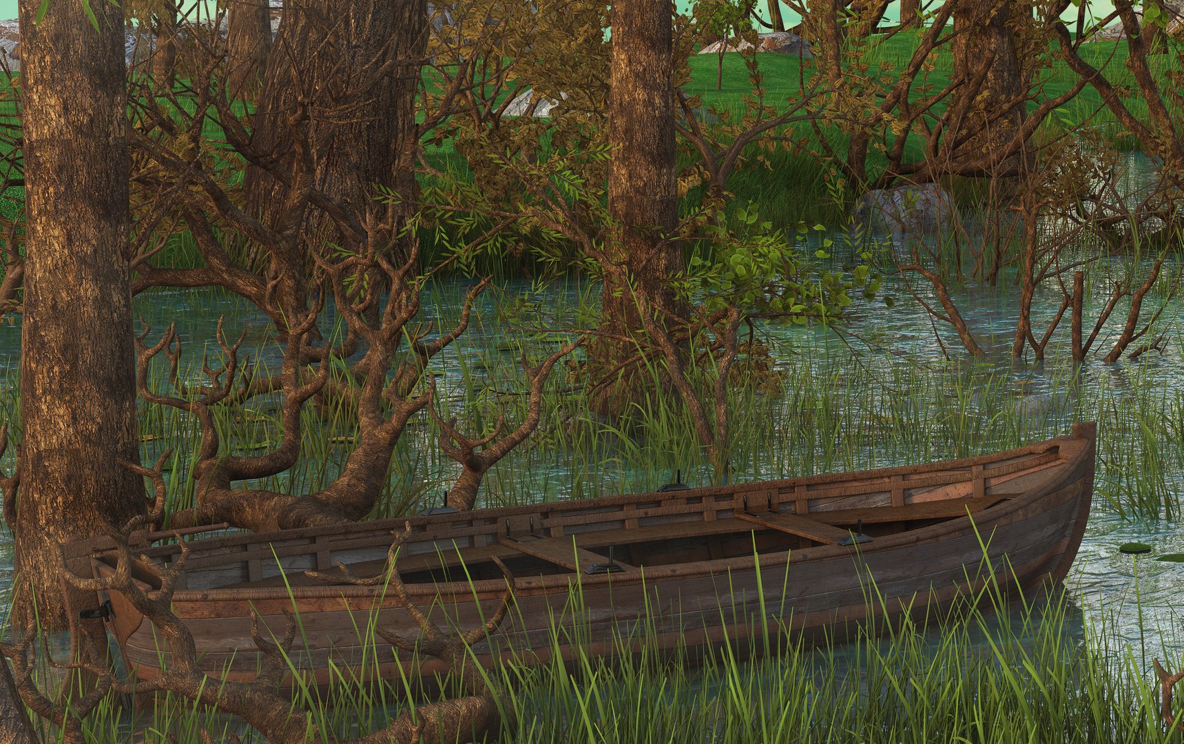 Swamp Landscape 3D - TurboSquid 1347154